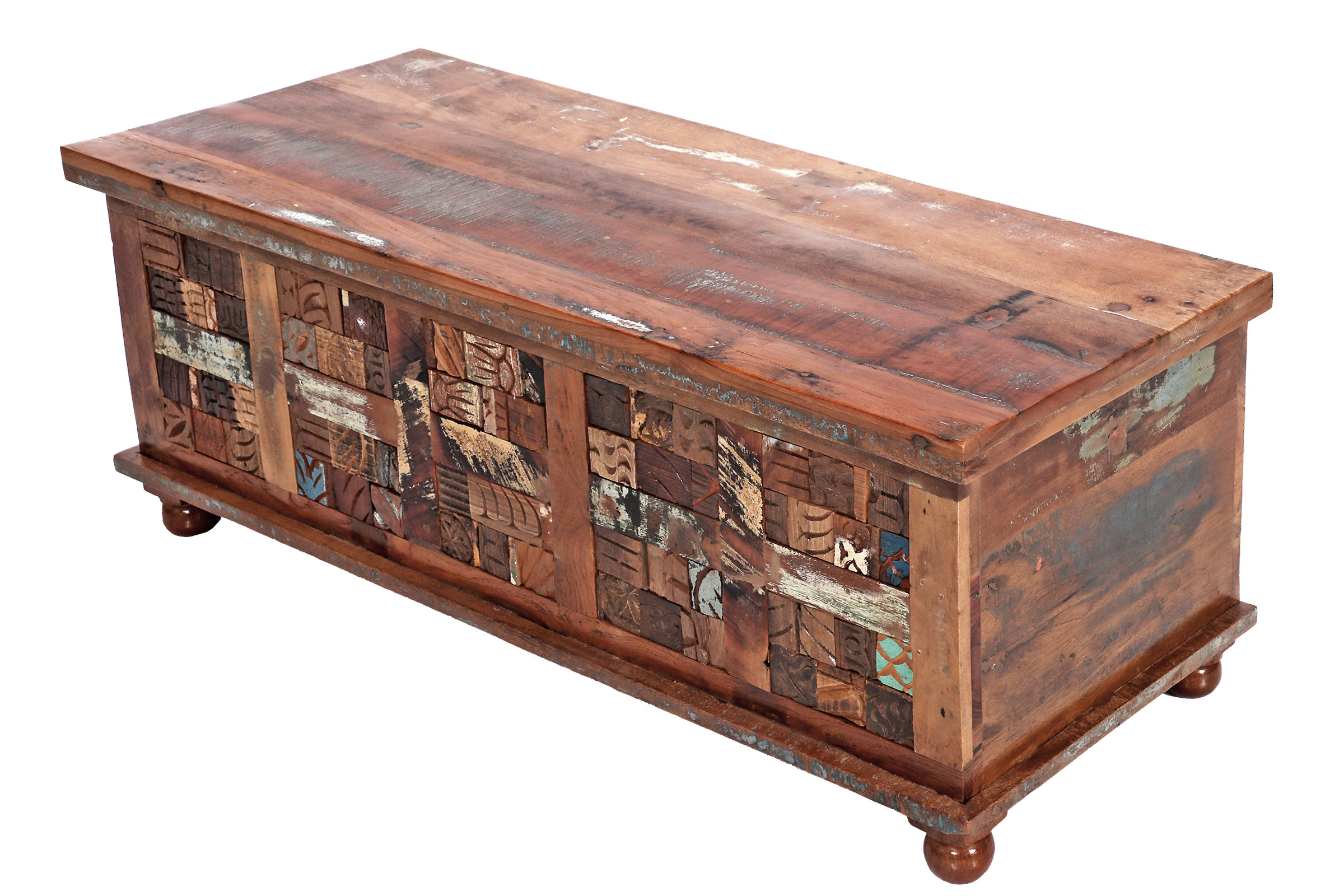Loon Peak® Beyza Antique Solid Wood Trunk Box | Wayfair