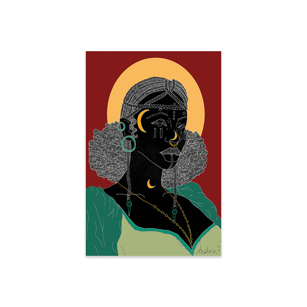 Bungalow Rose My Crown - Burgundy by Aislinn Finnegan - Unframed ...