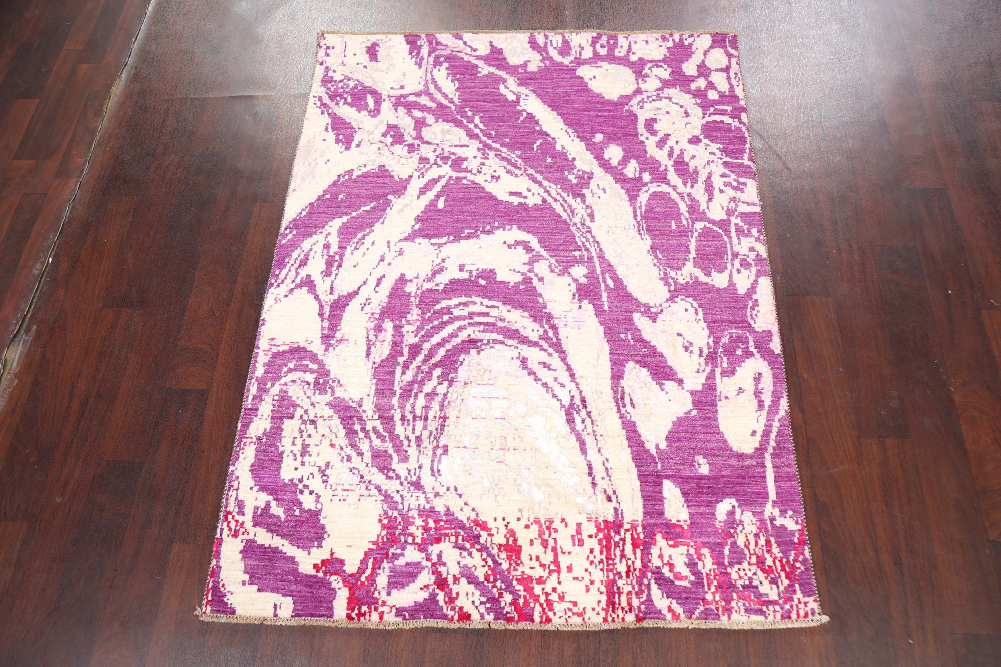 Orren Ellis 100% Vegetable Dye Abstract Oriental Area Rug 4x6 | Wayfair