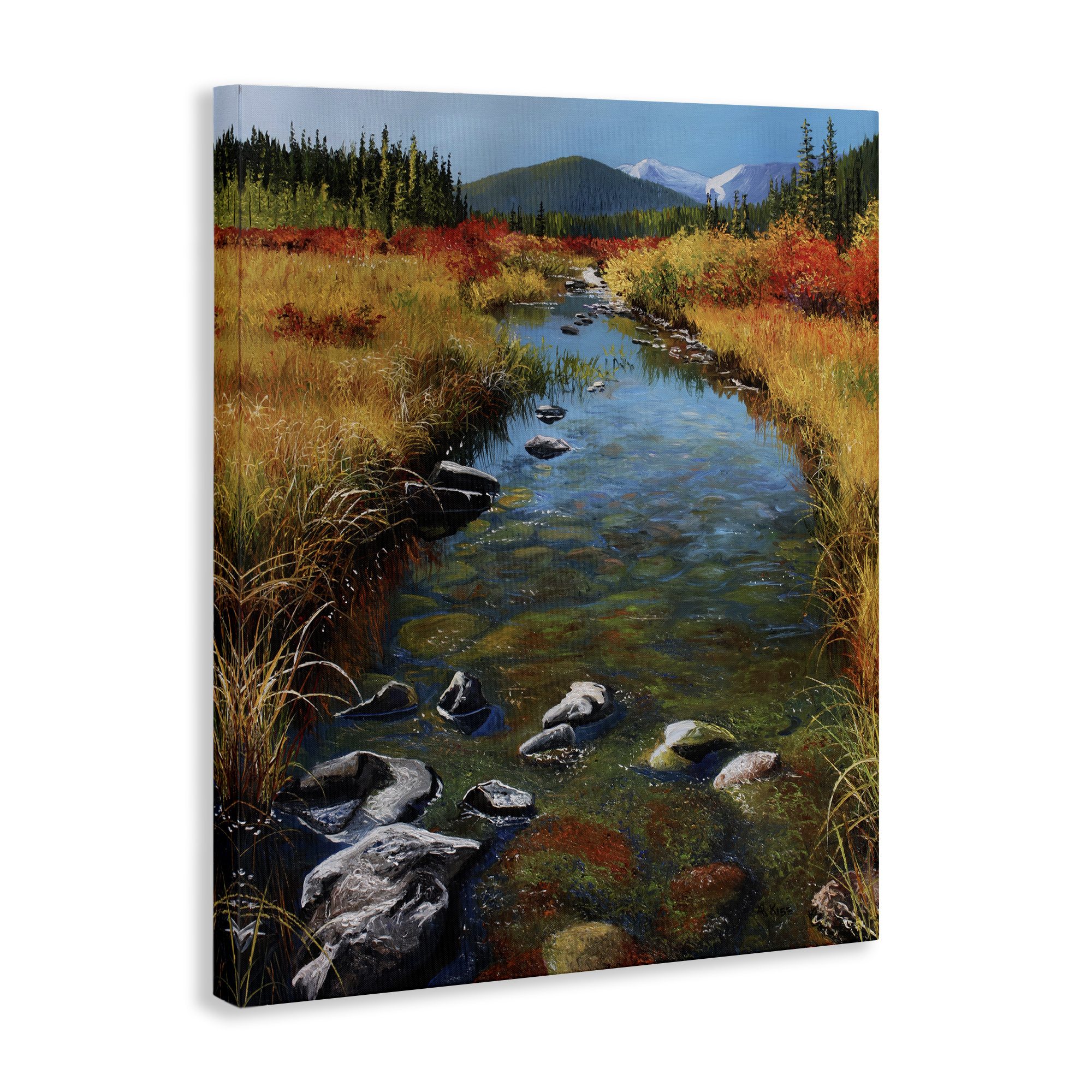 Dakota Fields Outflow From Lake Canvas Wall Art by Andrew Kiss | Wayfair