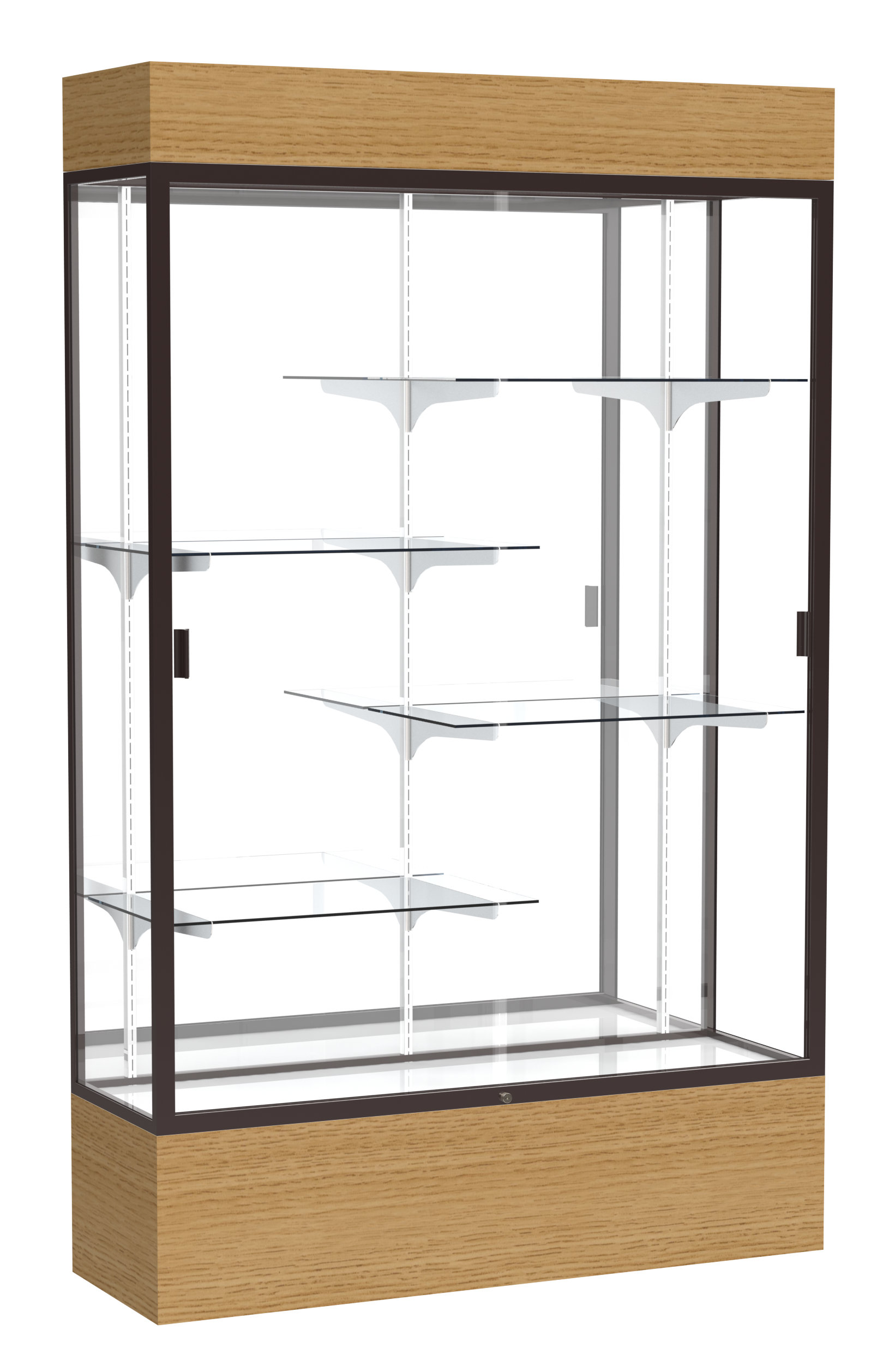 Ghent Reliant Series Wood Veneer Lighted Floor Display Case - Wayfair ...