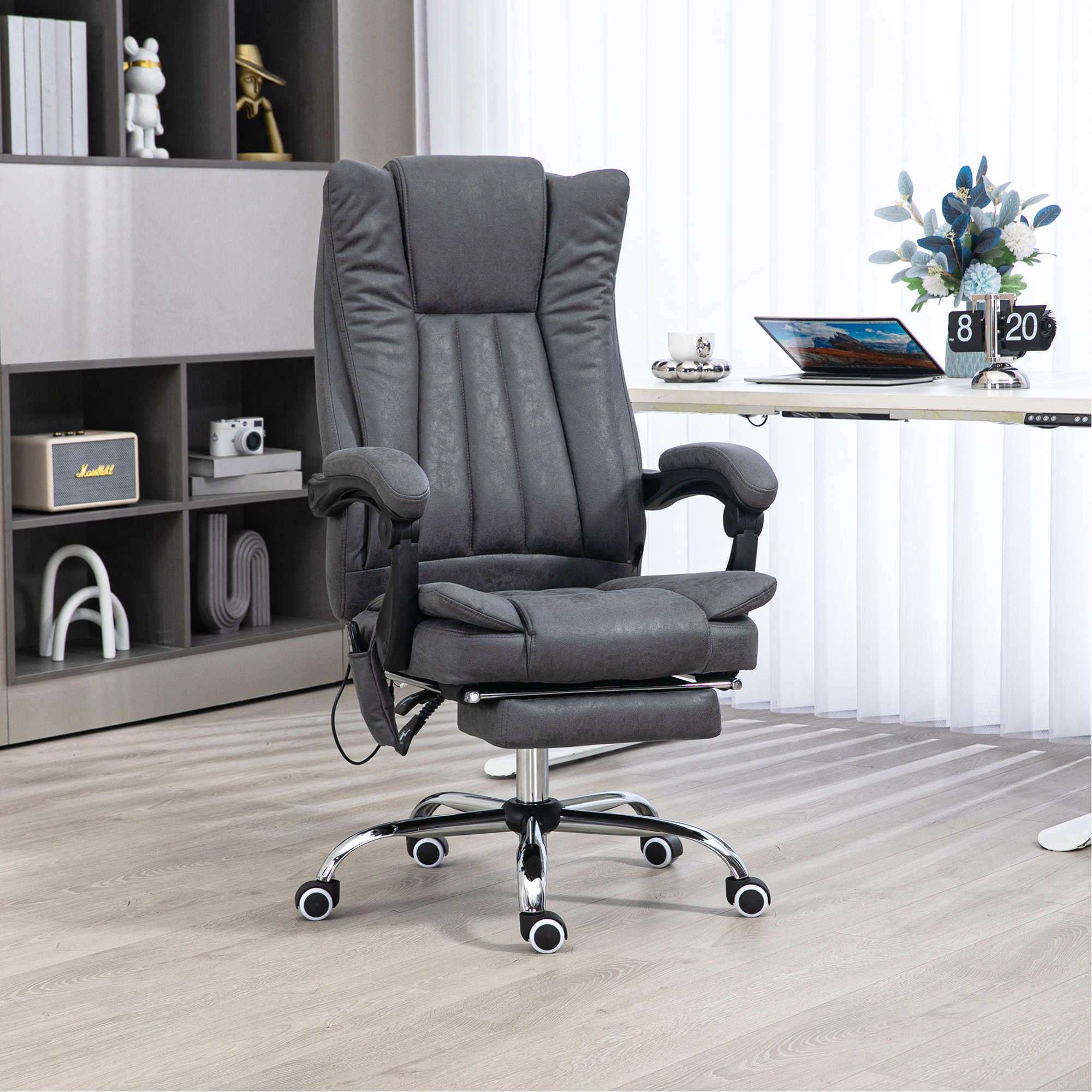 Hokku Designs Microfiber Office Chair, High Back Computer Chair With 6 ...