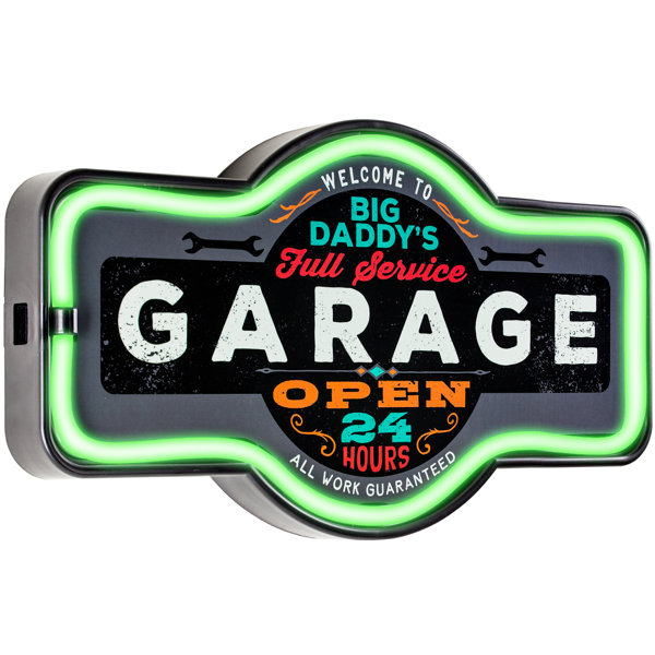 Winston Porter Big Daddy's Garage LED Marquee Sign "& Reviews" | Wayfair