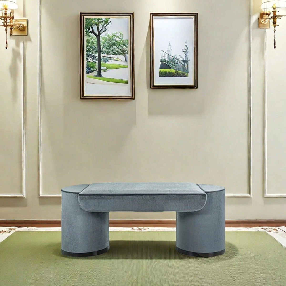 Hokku Designs Simple Long Bench Cushioned Resting Clothing Store | Wayfair