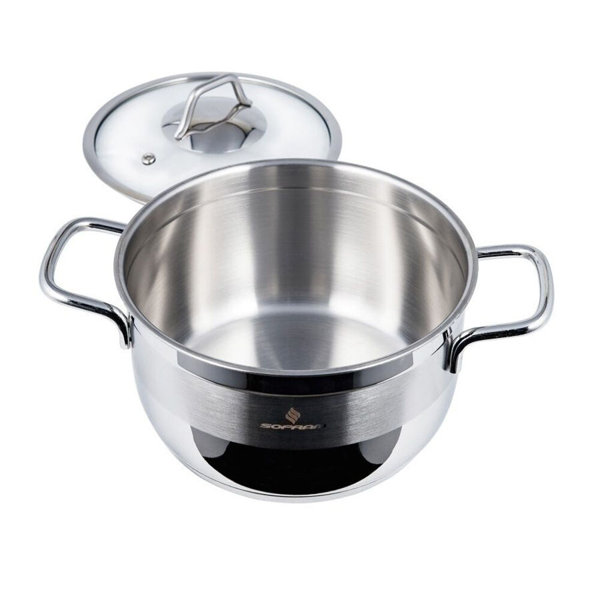 Sofram Non-Stick Stainless Steel Soup Pot with Lid & Reviews | Wayfair