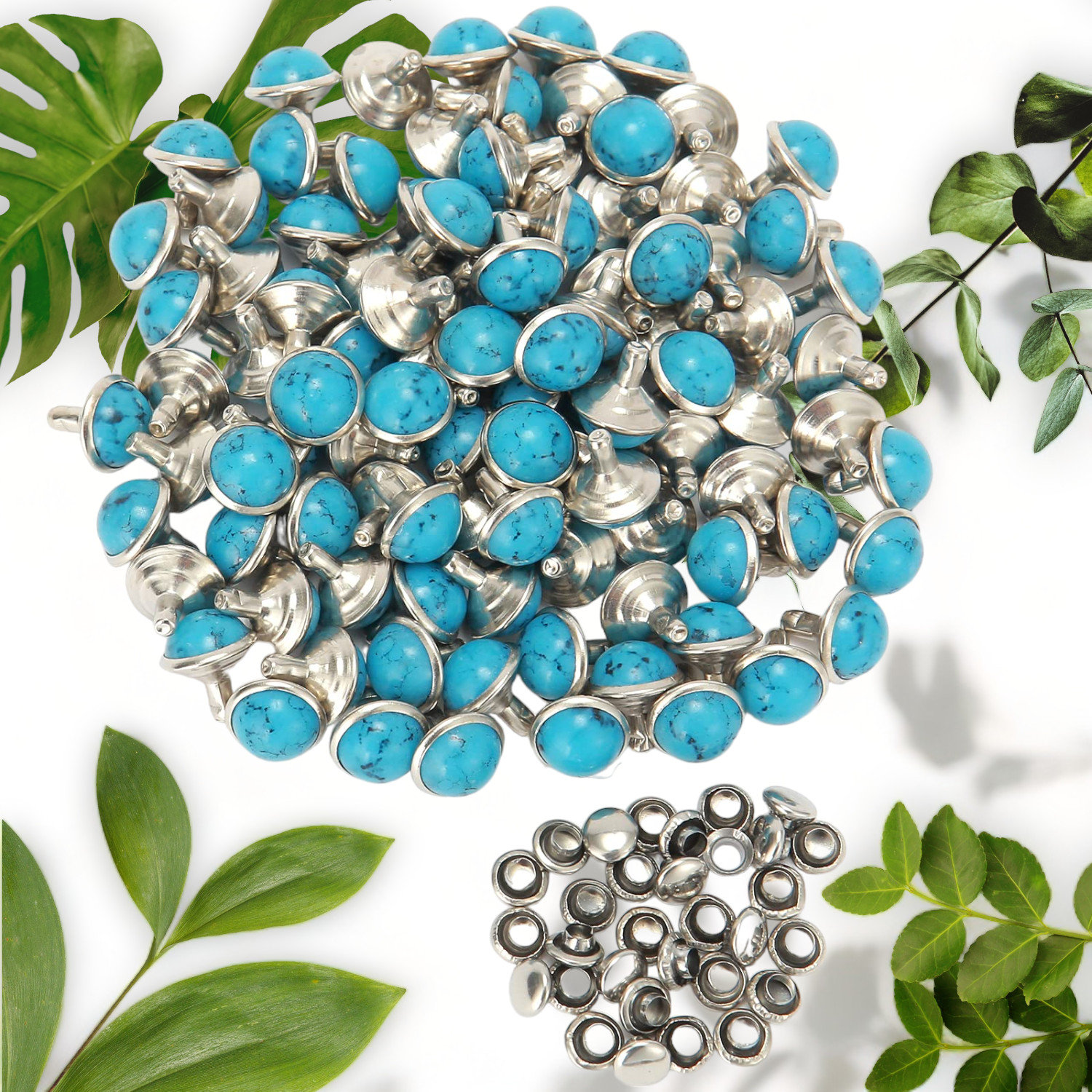 Pacific Funds Rapid Rivets 100 Sets for Leather Crafts | Wayfair