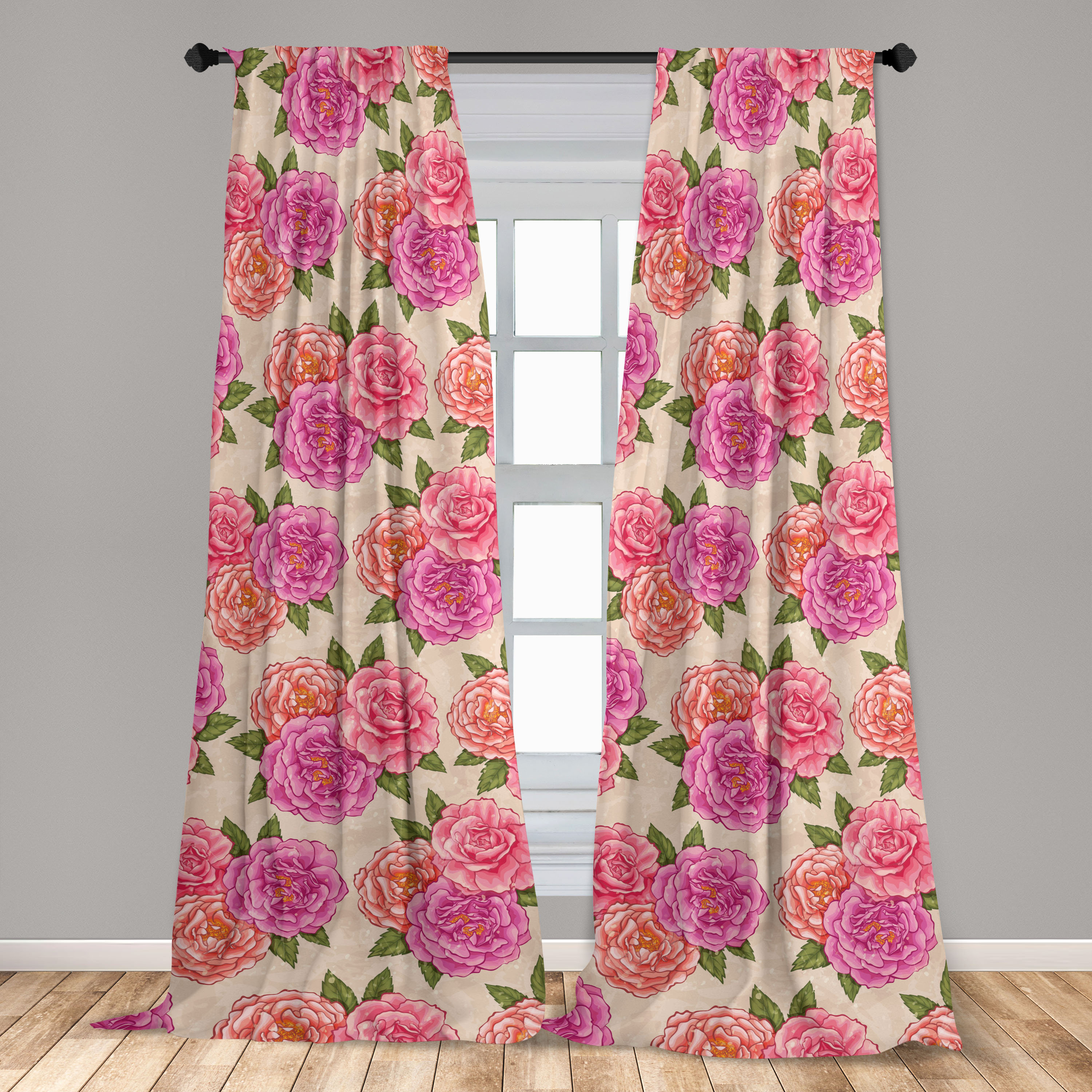 East Urban Home Anastase Microfiber Semi Sheer Sliding Panel Pair | Wayfair