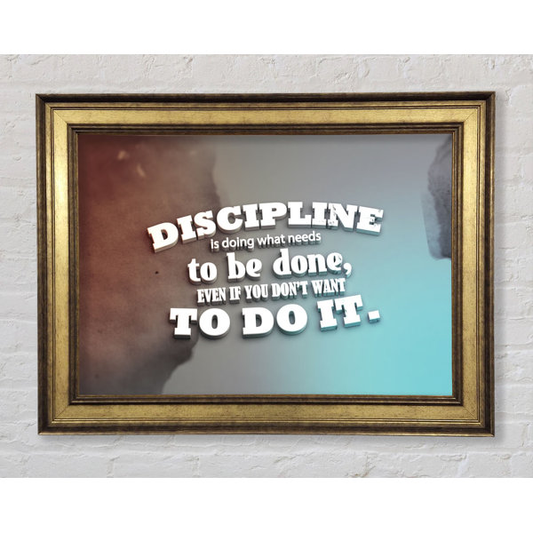 Bright Star Discipline Is Doing What Needs To Be Done - Single Picture ...