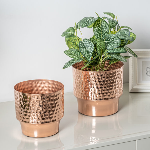 Mercer41 2 - Piece Metal Pot Planter Set | Wayfair