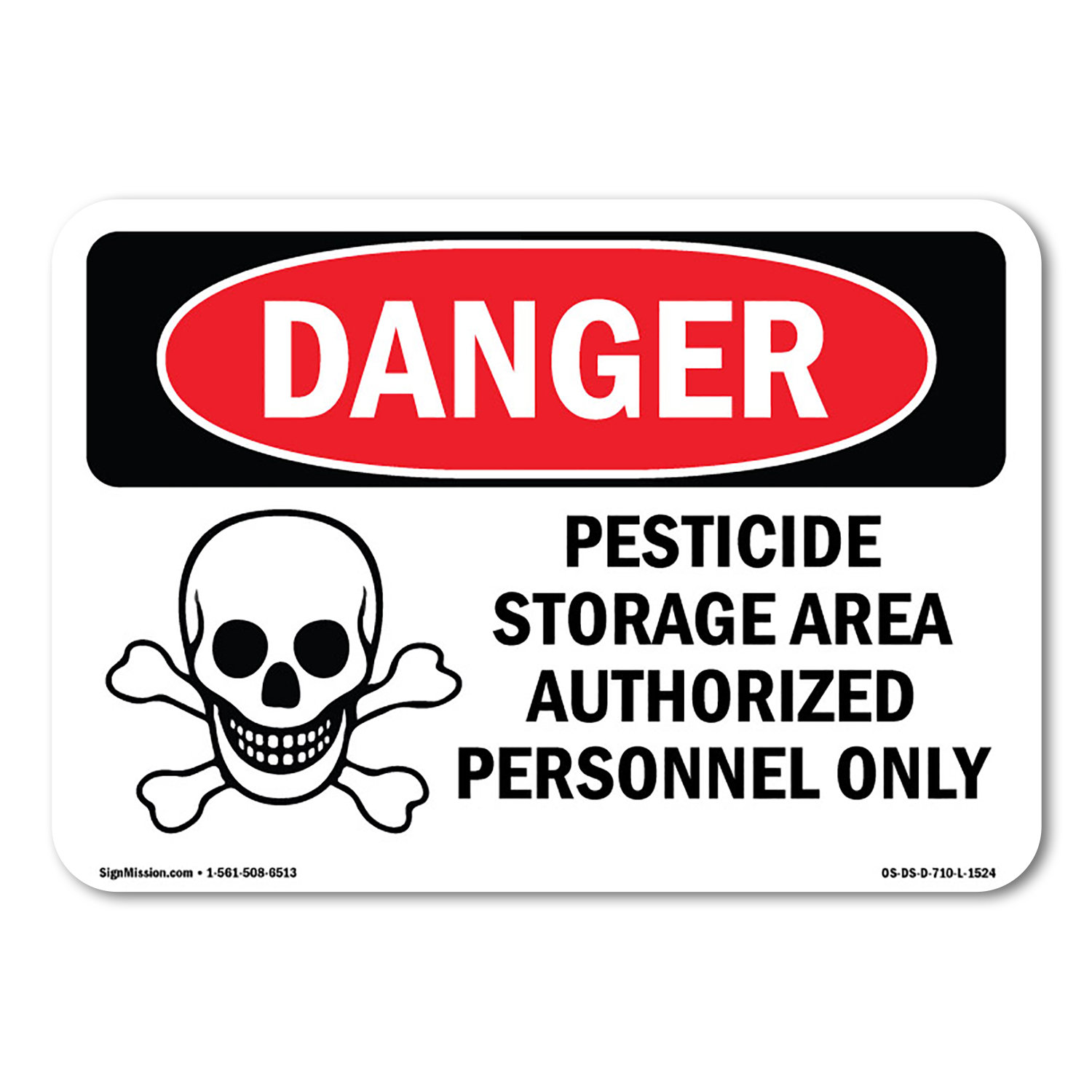 SignMission Pesticide Storage Area Aluminum Sign 18" X 12" | Wayfair