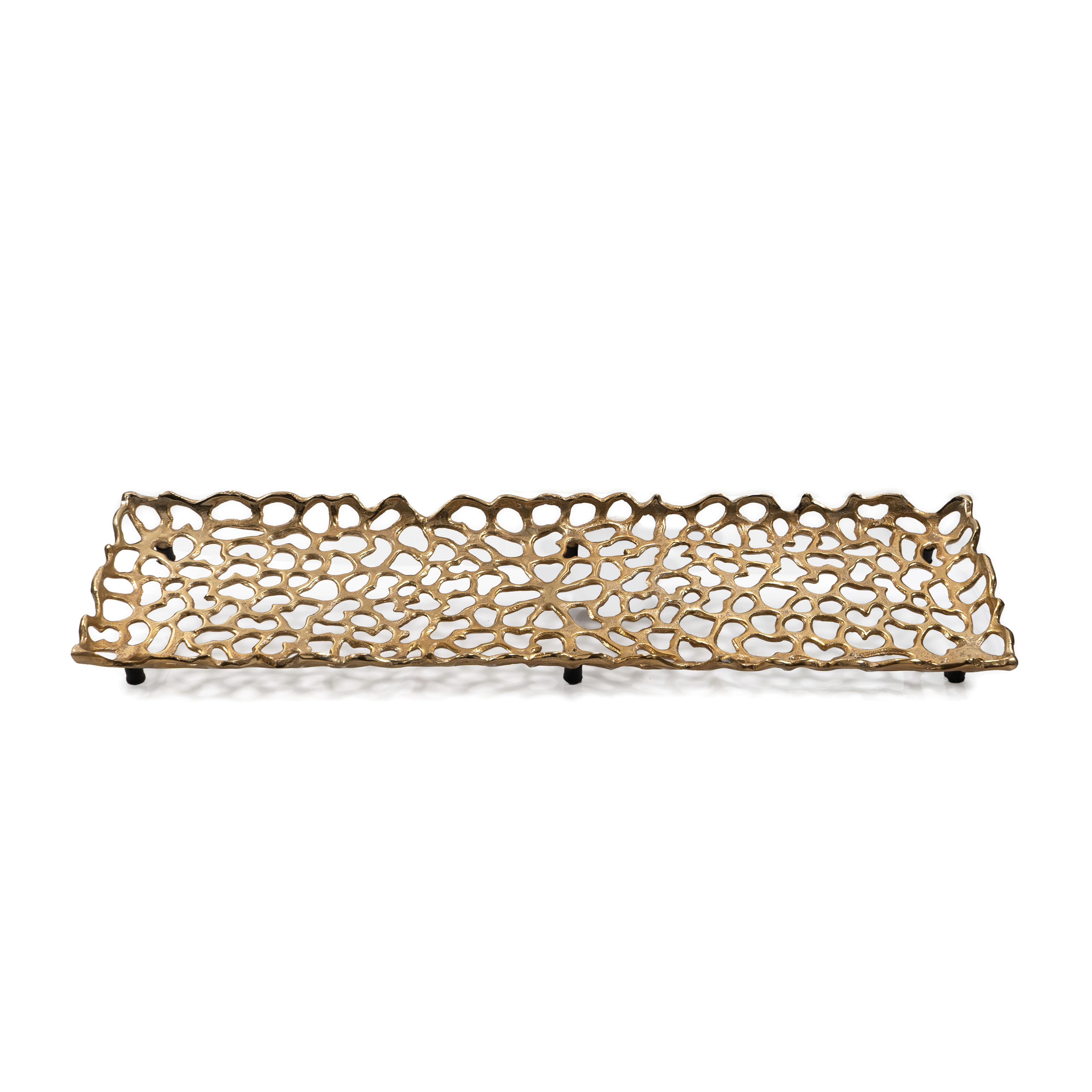 House of Hampton® Coralino Long Rectangular Tray - Gold | Wayfair
