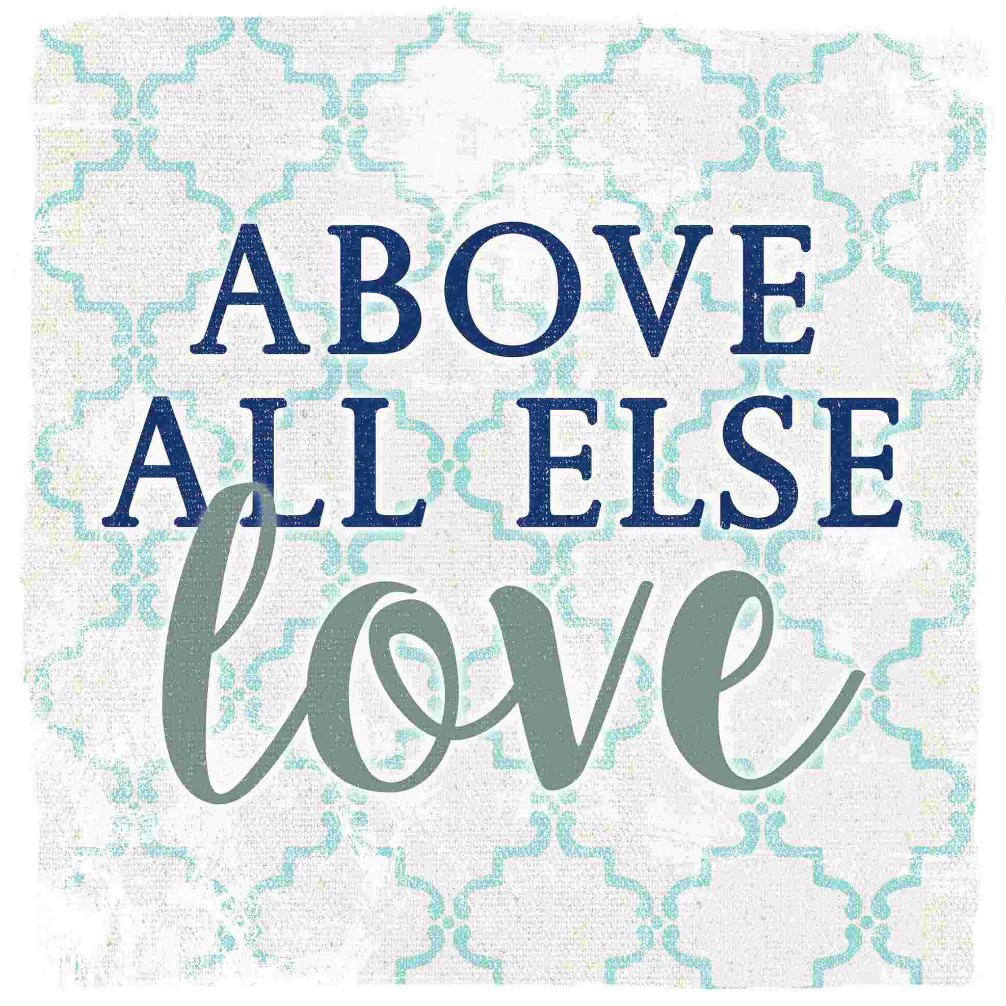 Trinx Above All Else Love Blue | Wayfair