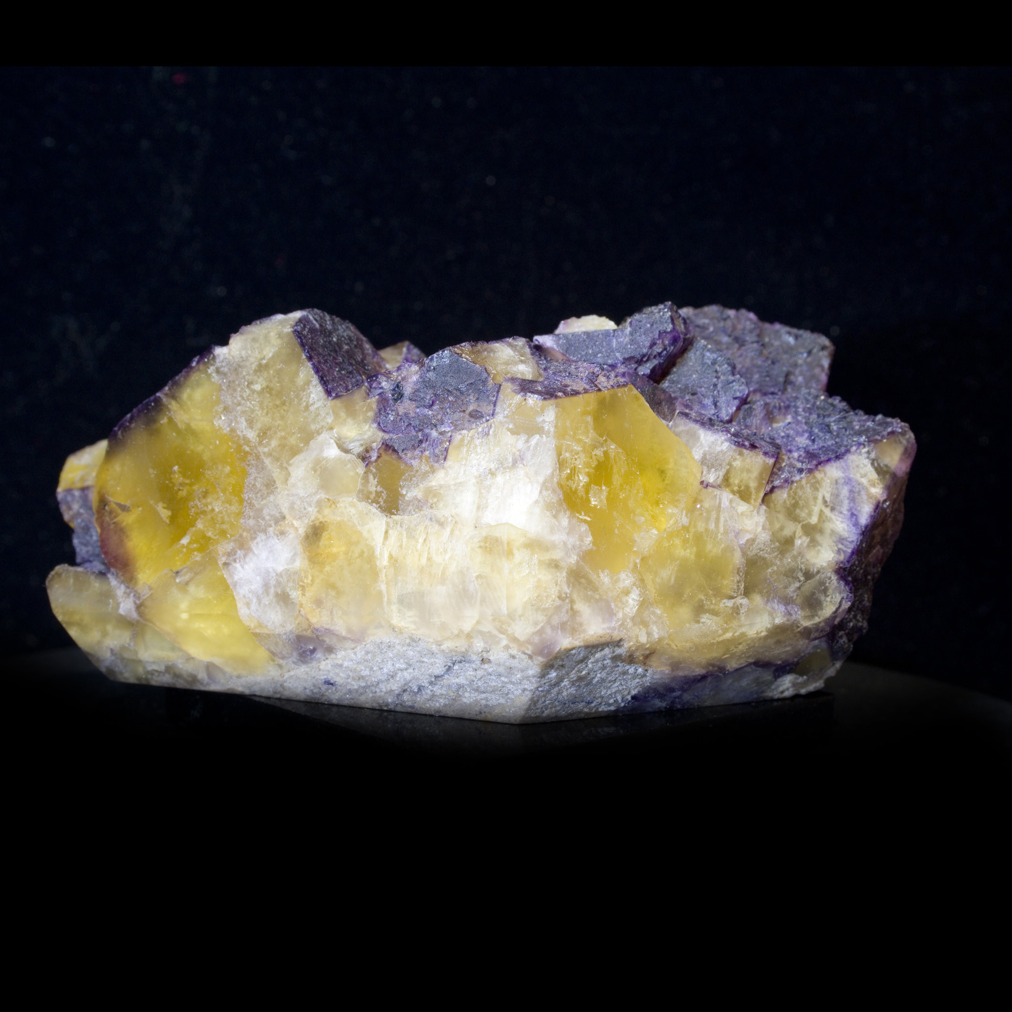Orren Ellis Bright Yellow and Purple Part-Polished Fluorite - Hardin ...