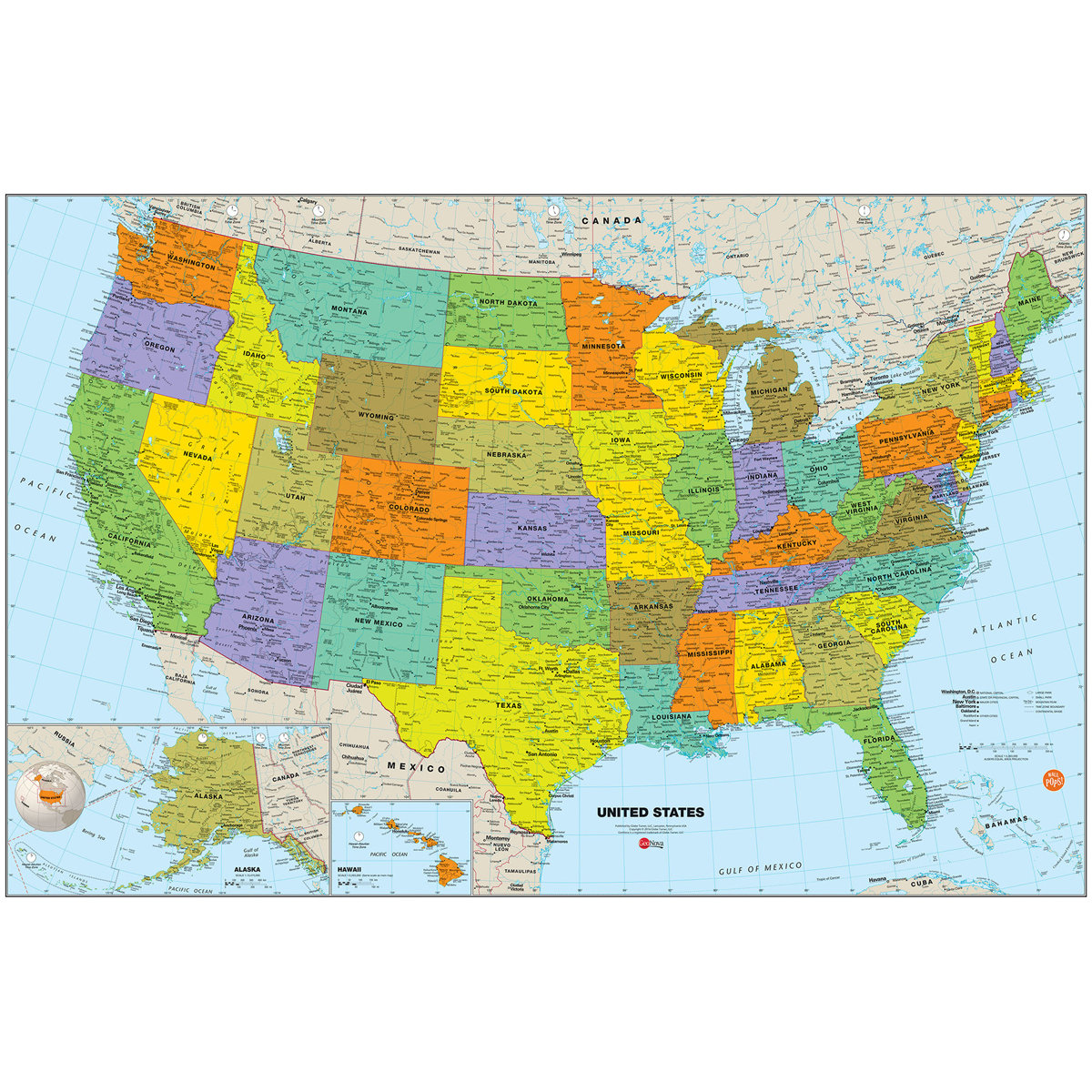 WallPops! USA Dry Erase Map Wall Decal & Reviews | Wayfair