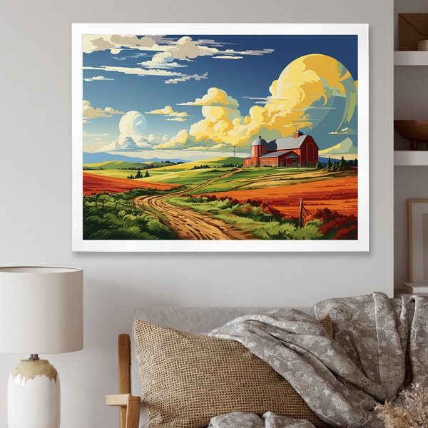 Millwood Pines Minimalist Indiana Barns Countryside II - Barns Wall Art ...