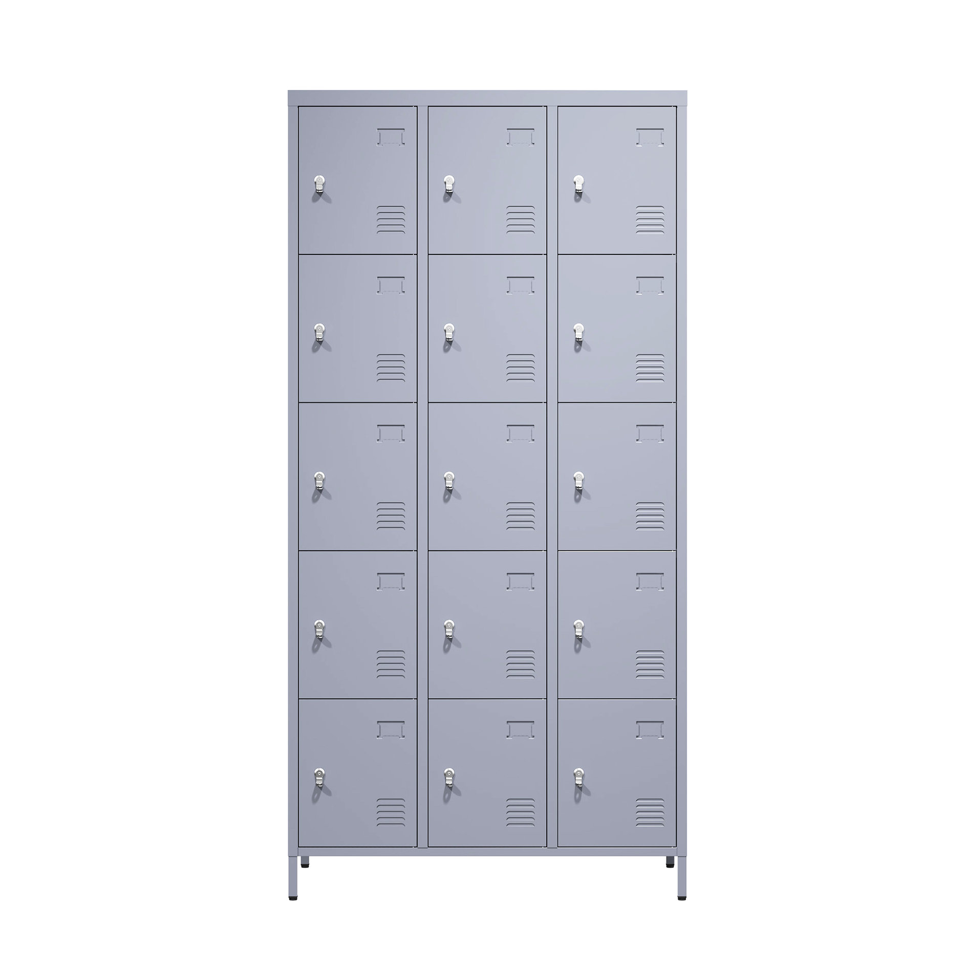Latitude Run® Metal Lockers With Lock - 72"H, 15 Door For Home, Gym ...