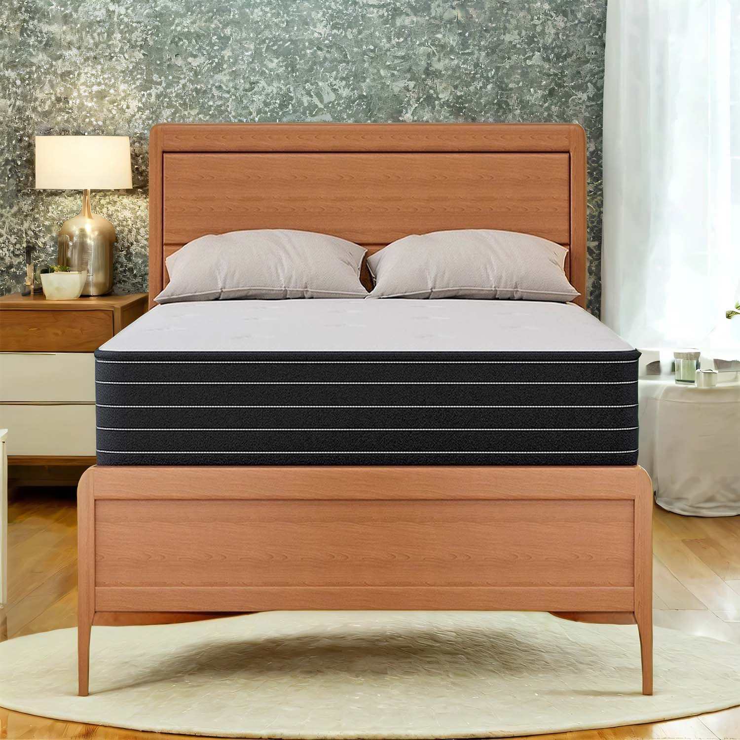 Alwyn Home Memory Foam Hybrid Mattresses In A Box,Individual Pocket ...