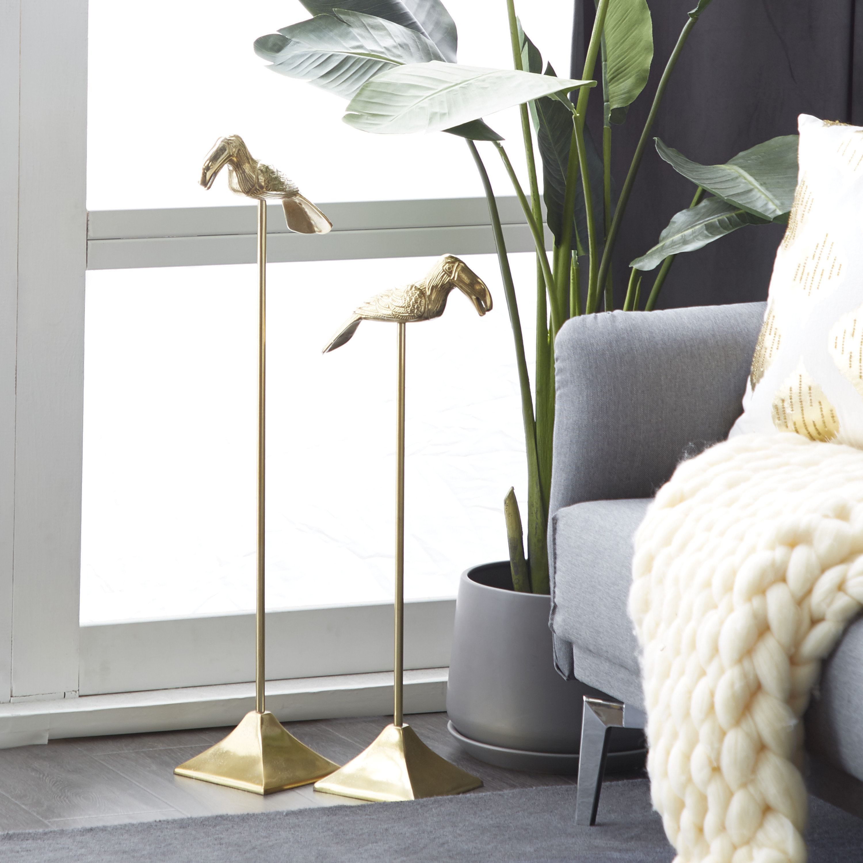 Mercer41 Gunaseelan 2 Piece Metal with Stand Statue Set | Wayfair