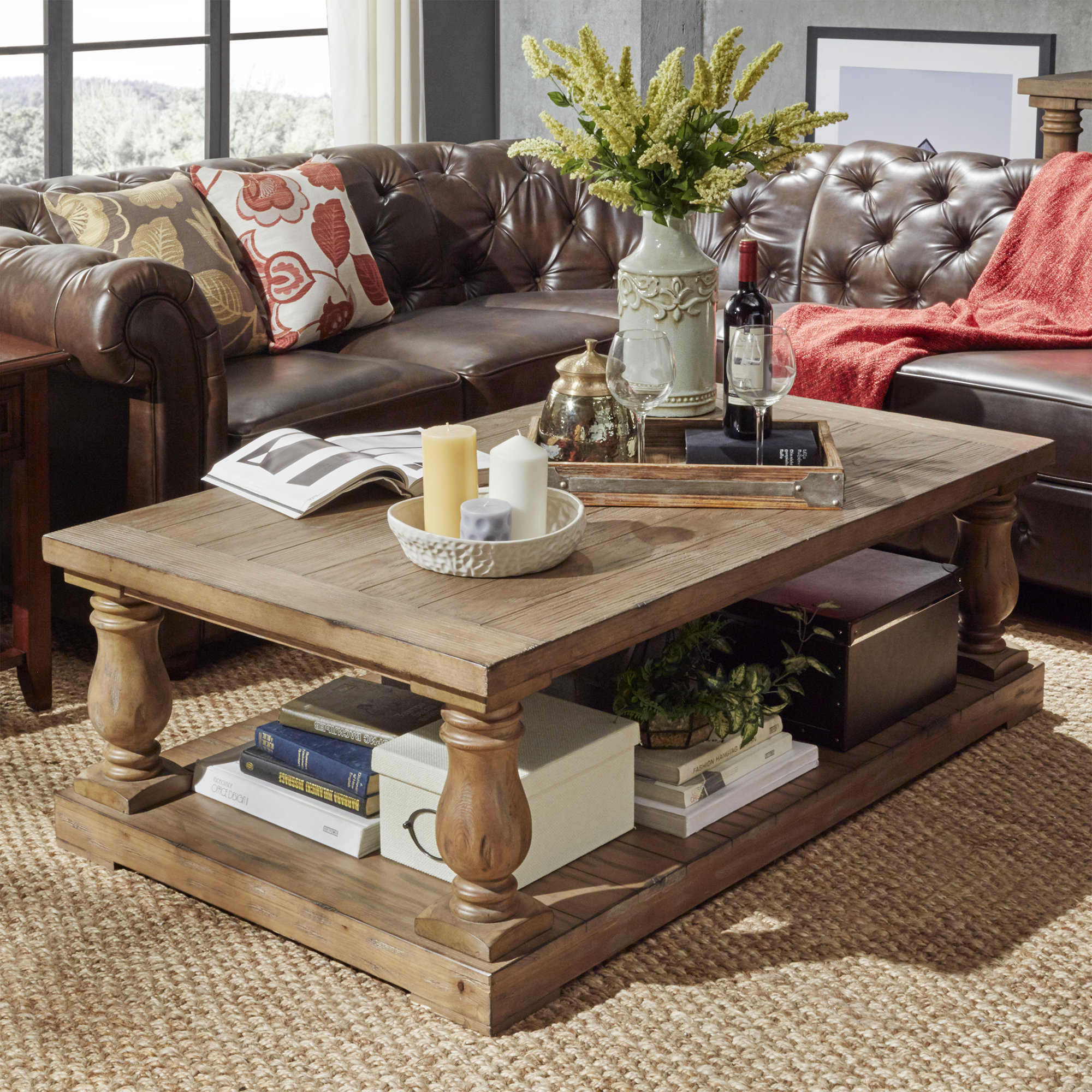 Laurel Foundry Modern Farmhouse Mentzer Solid Wood Top Coffee Table ...