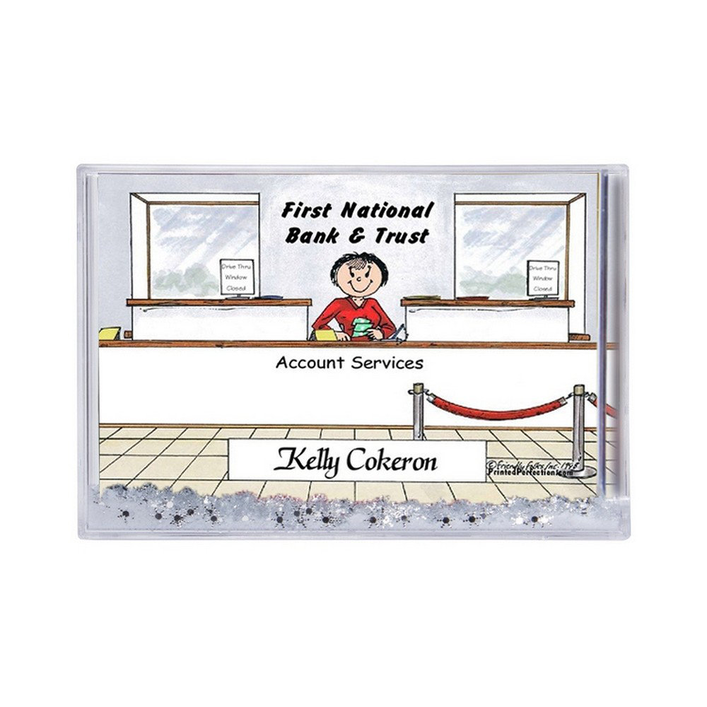 Printed Perfection Personalized Bank Teller - Female MINI Snow Globe ...