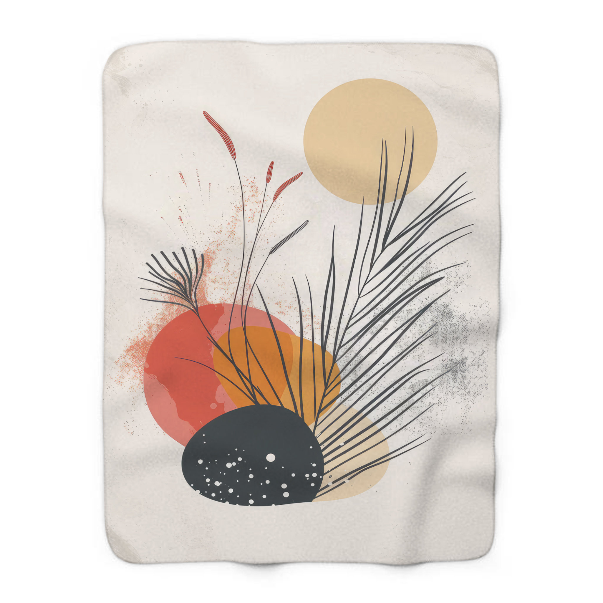 MentionedYou Naturalistic Line Art - 1 Piece Premium Sherpa Blanket ...