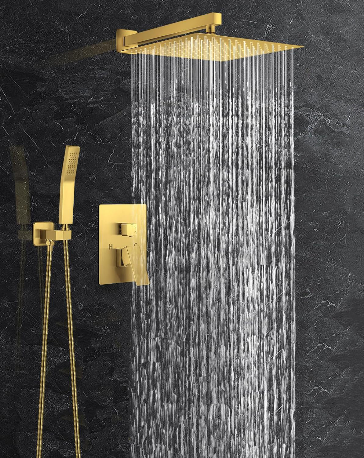 LUCULY Metal Wall Mounted Outdoor Shower and Footwash Spout | Wayfair