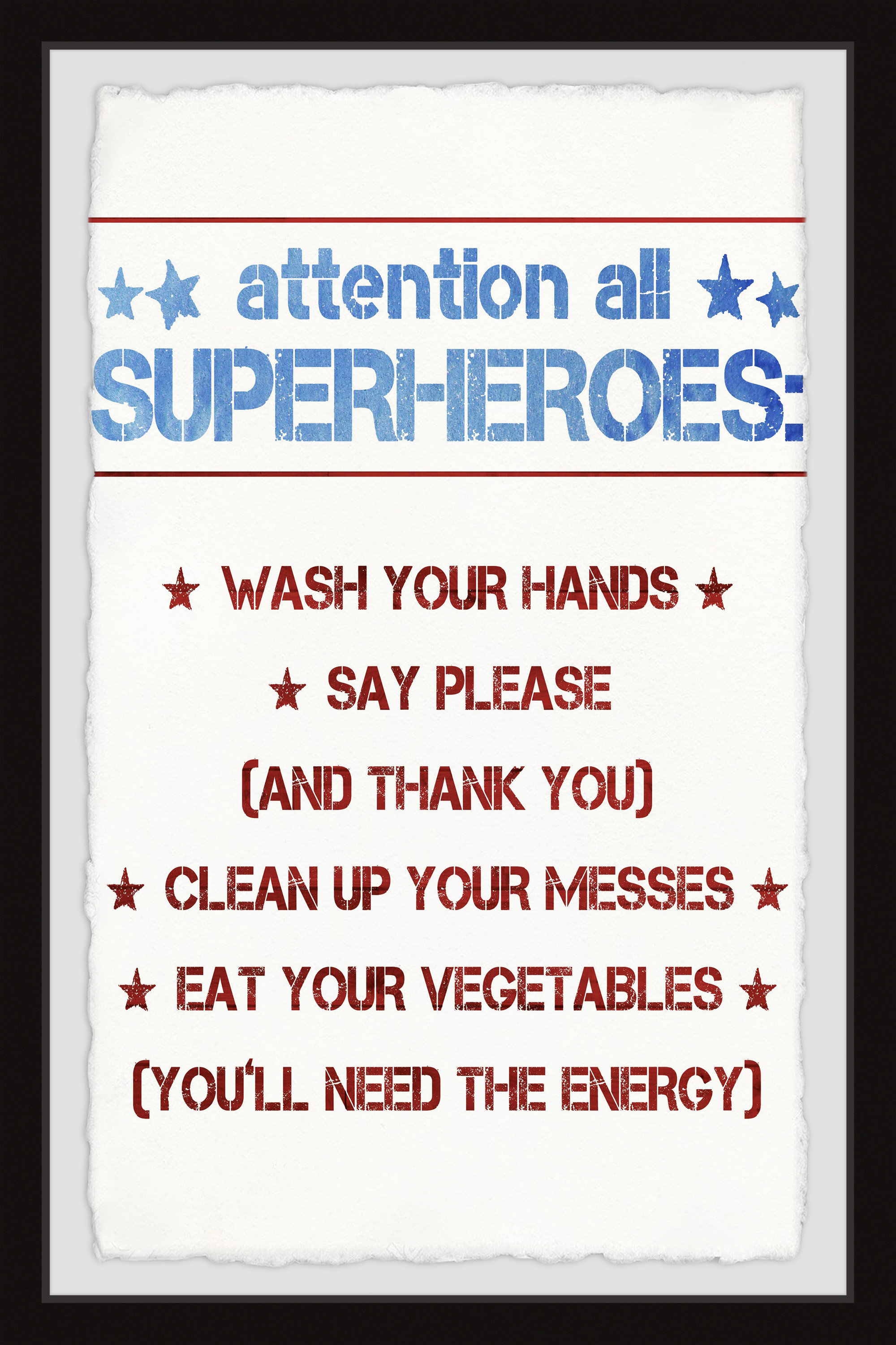 Isabelle & Max™ Rigdon 'Superhero House Rules' Framed Print | Wayfair
