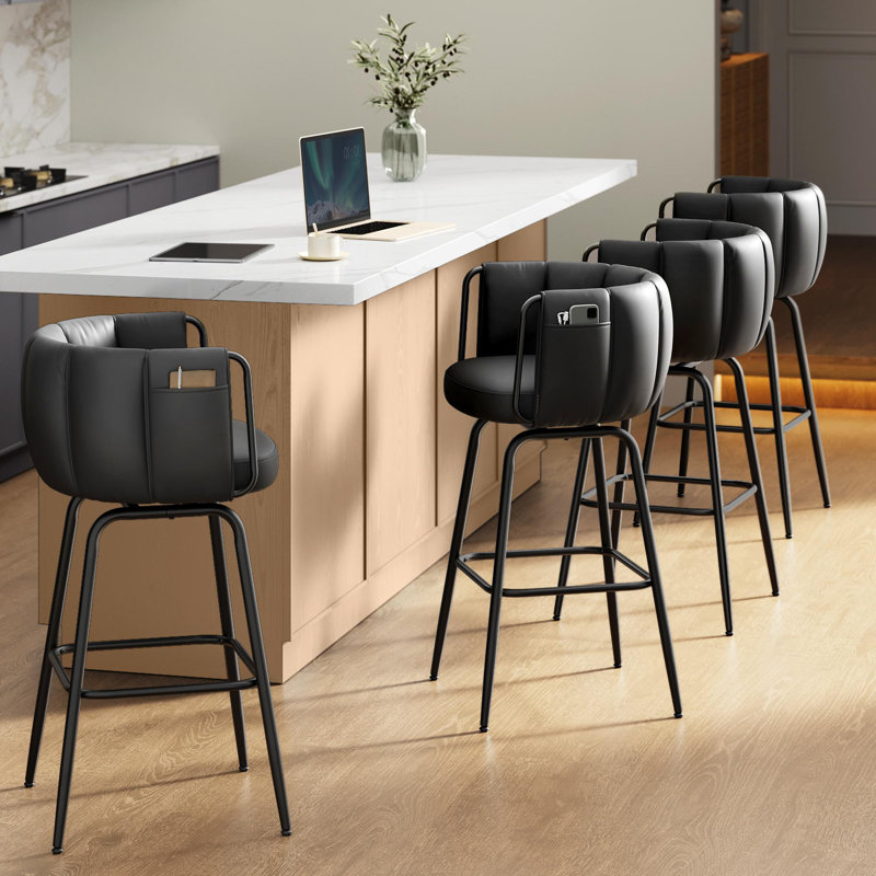 Corrigan Studio® 360° Swivel Bar Stools Set Of 2 | Wayfair