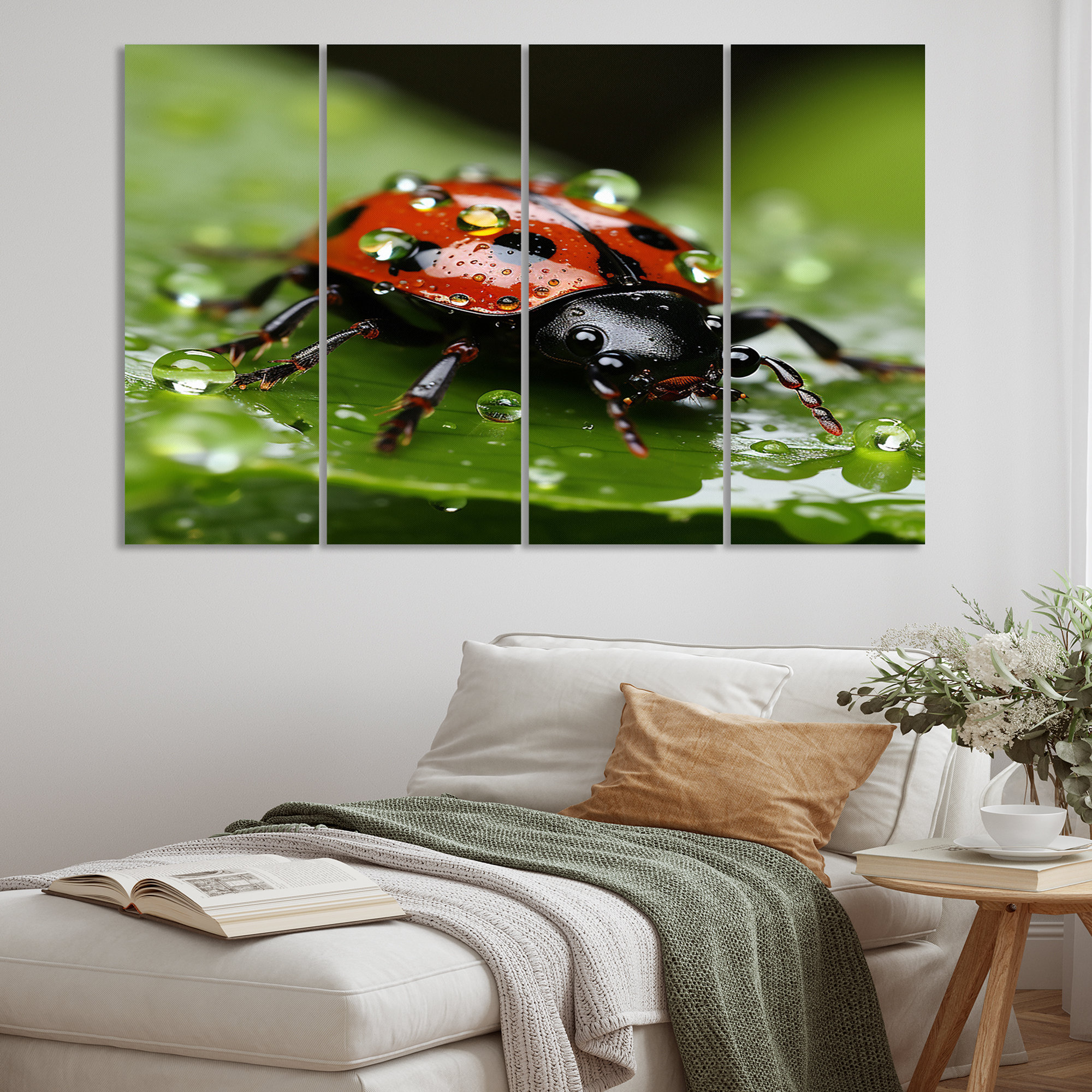 Design Art Portrait Of Lady Bug Macro Photography - Insects & Bugs Wall ...