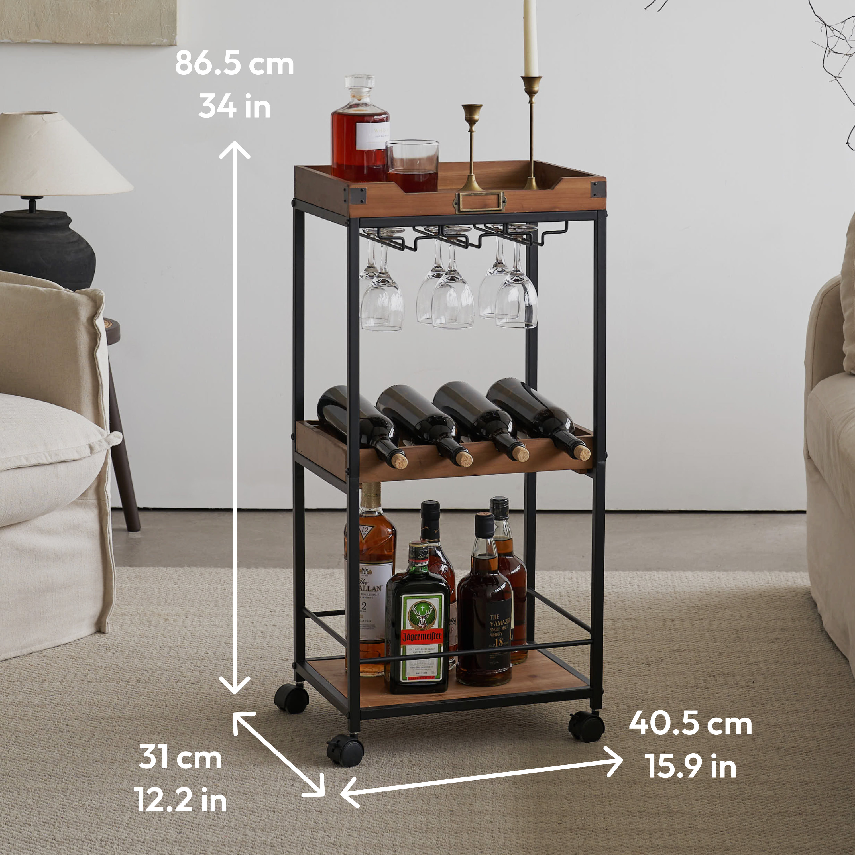 Union Rustic Mahisha Wine Rack Mini Bar Liquor Cabinet - Small Bar ...