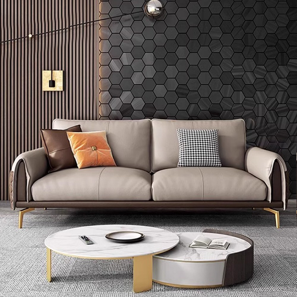 Hike Out Nature Genuine Leather Standard Sofa cushion couch | Wayfair