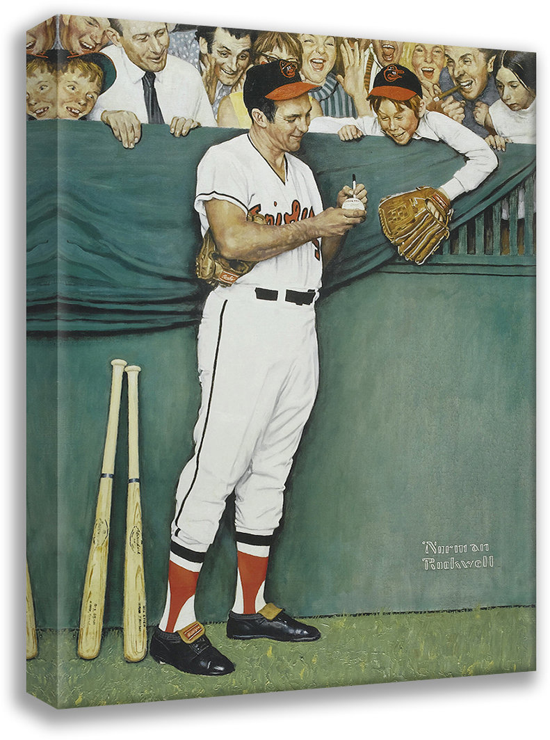 Lark Manor™ Brooks Robinson by Norman Rockwell Gallery Wrapped Canvas ...