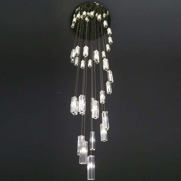 Everly Quinn Sonoe H12ft Crystal Chandeliers High Ceiling Crystal ...
