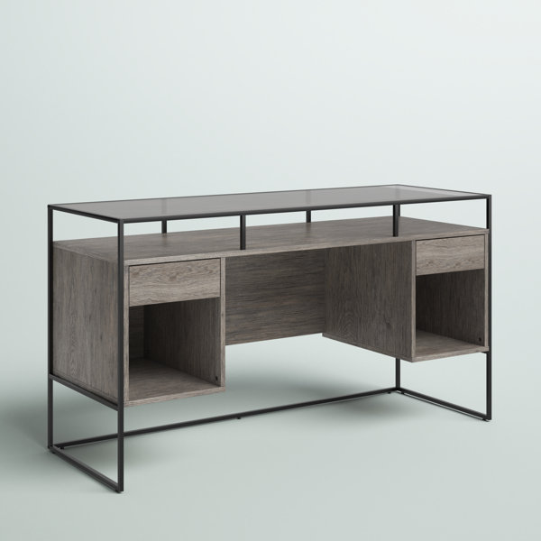 Wade Logan® Chandris Glass Top Computer Desk & Reviews - Wayfair Canada