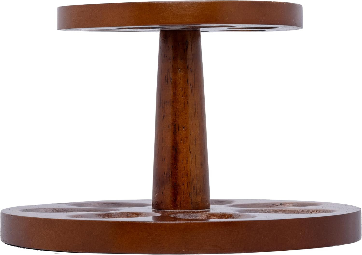 The Big Easy Tobacco Company Round Pipe Stand, Walnut Finish, Simple ...