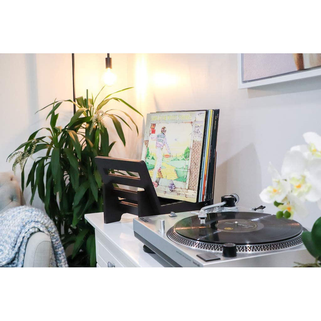 Ebern Designs Vinyl Record Rack Storage - Displays Up To 50 Albums ...