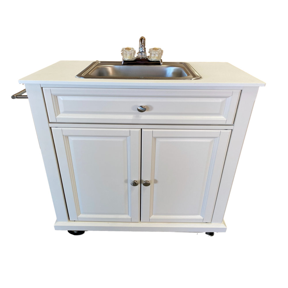 MONSAM Portable Sink 27" L x 18" W Portable Service Sink with Faucet ...