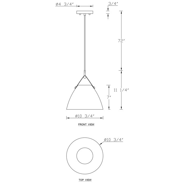Ebern Designs Raygan 10.75"W Black Metal+Coffee Leather Dimmable ...