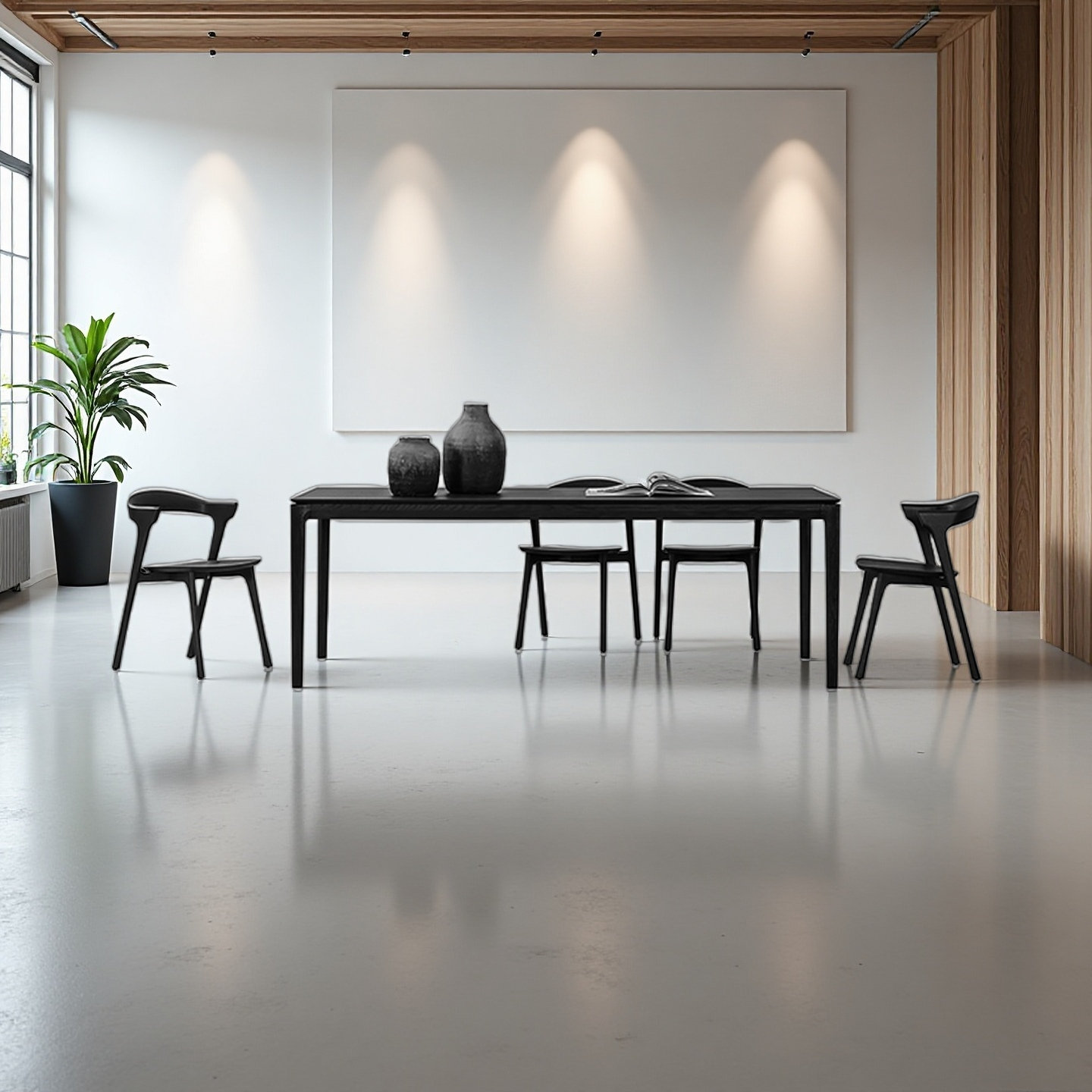 17 Stories Large solid wood industrial-style conference table - Wayfair ...