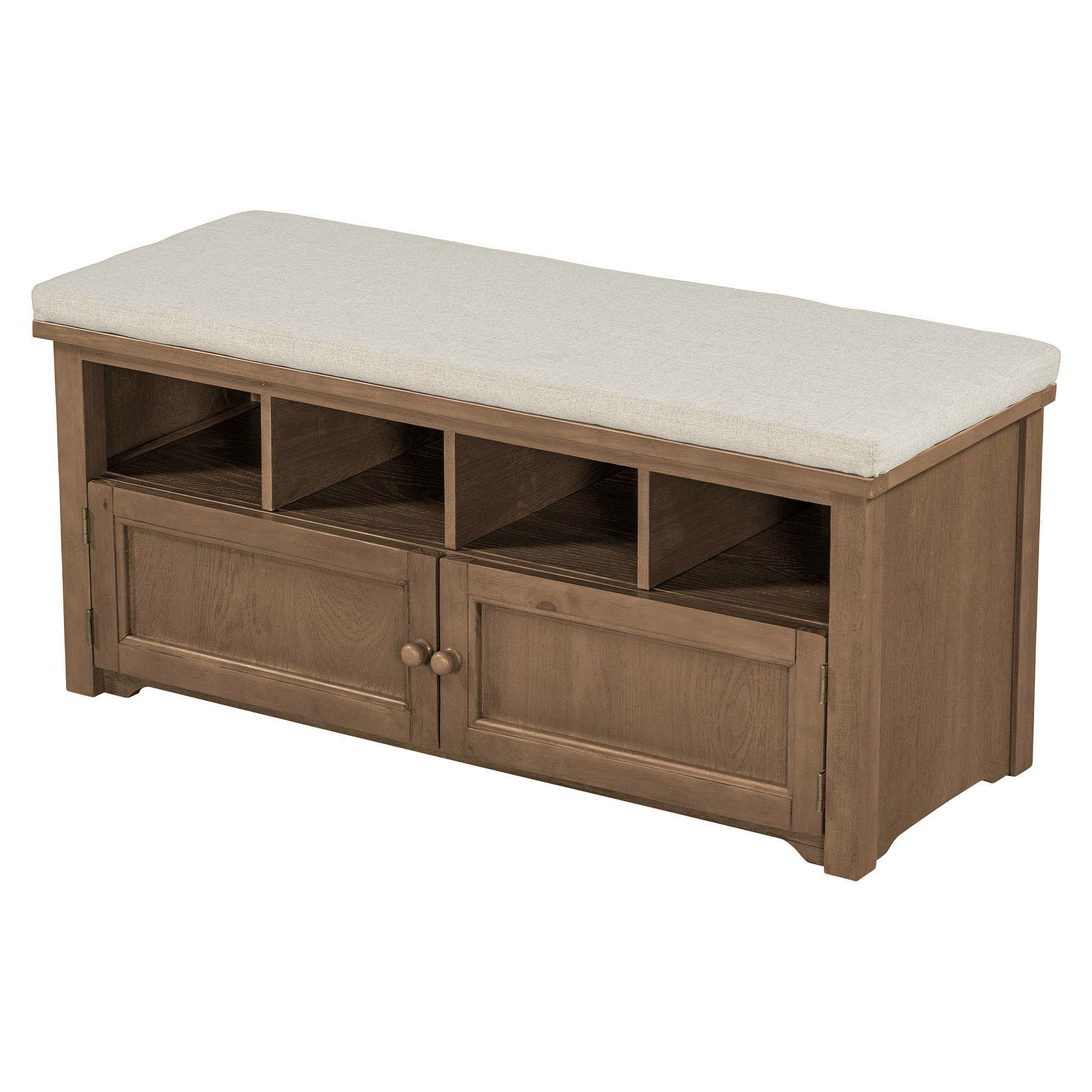 Red Barrel Studio® Radyah Linen Upholstered Storage Bench | Wayfair