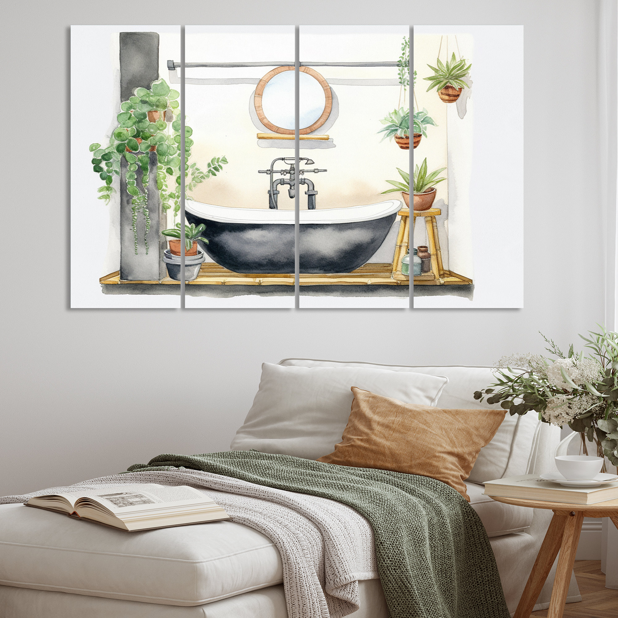 August Grove® Natural Bathroom Decor I - Bathroom Metal Wall Art Prints ...