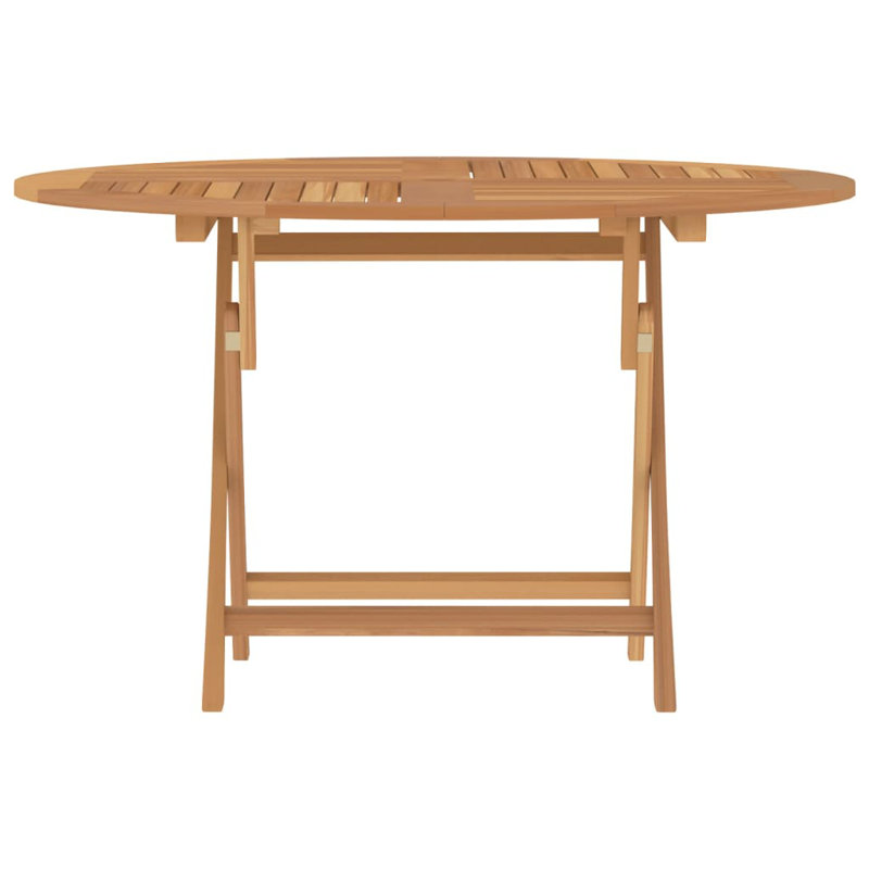 Red Barrel Studio® Haylea Folding Patio Table Diameter Solid Wood Teak ...
