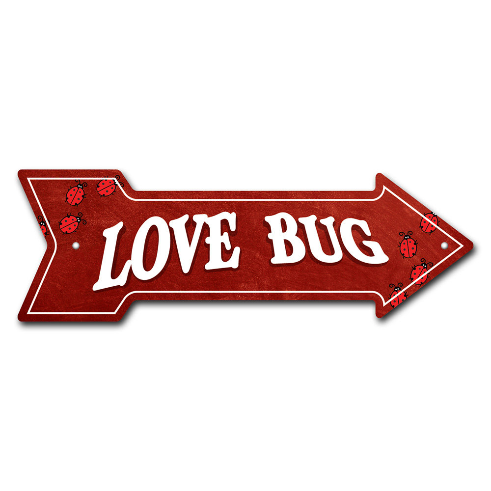 SignMission Removable-999766_Love Bug Arrow Removable Decal Funny Home ...