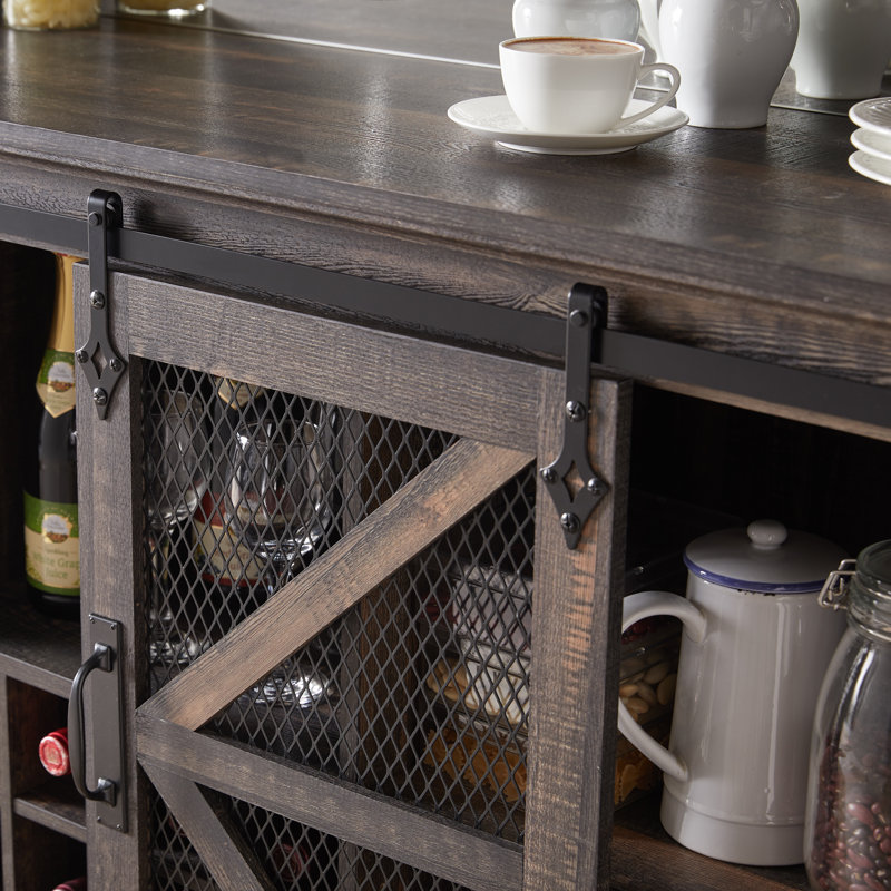 Laurel Foundry Modern Farmhouse® Gruber Farmhouse 55" Wine Coffee Bar ...