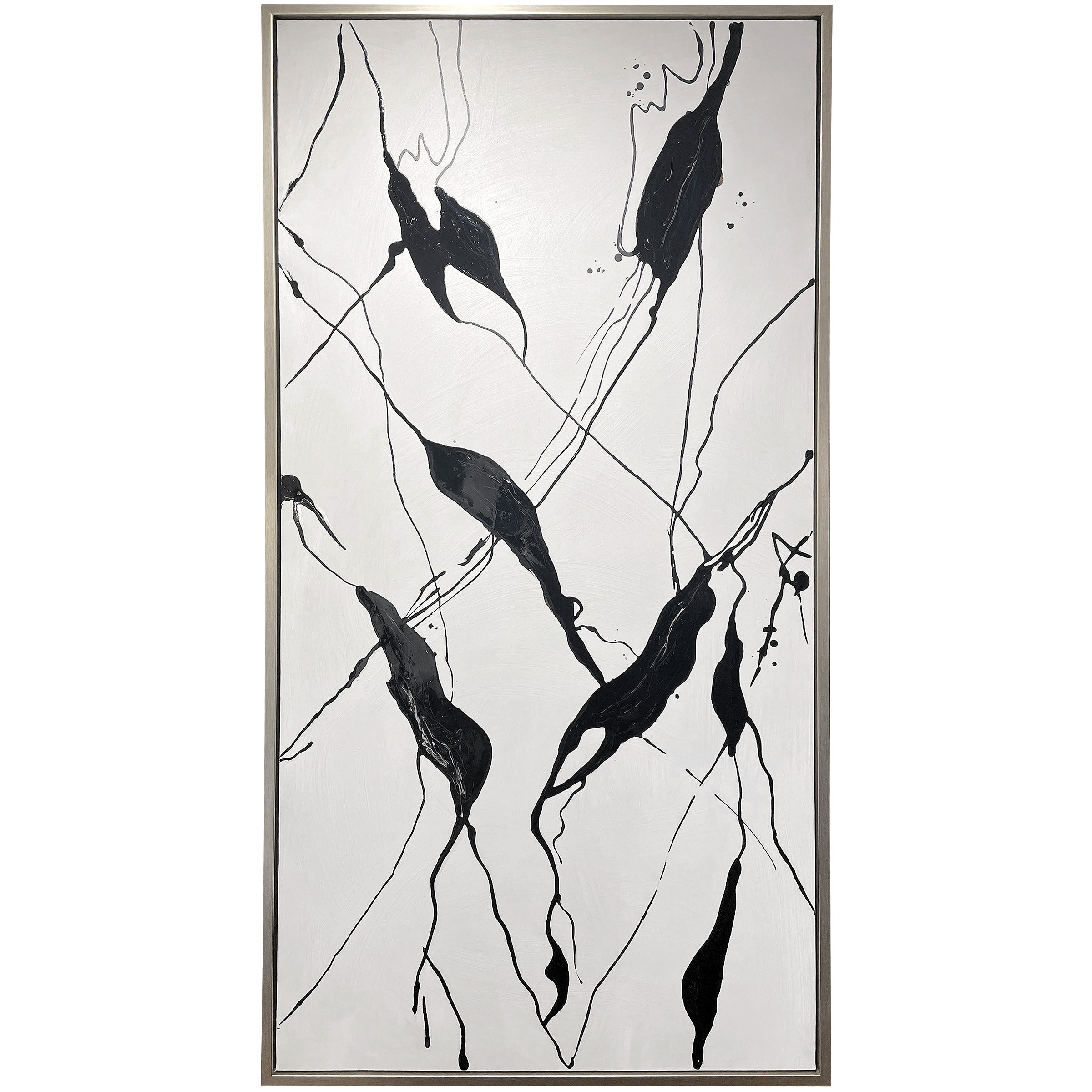 Orren Ellis Rippling III - Abstract Hand Painted Canvas Wall Art - Gold ...