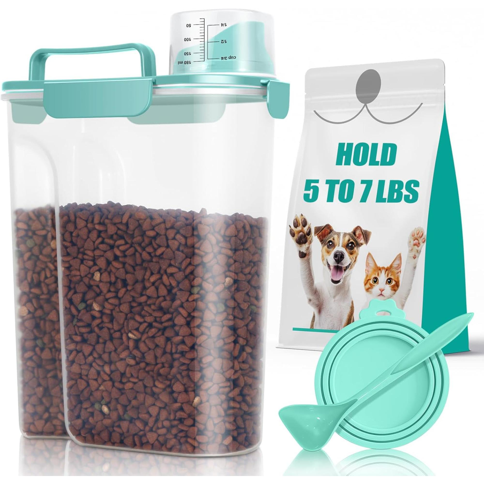 Textiles Hub Pet Dog Cat Food Storage Container With Can Cover And ...