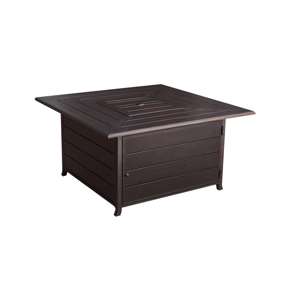 Latitude Run® Zale 24'' H x 44.88'' W Aluminum Propane Outdoor Fire Pit ...