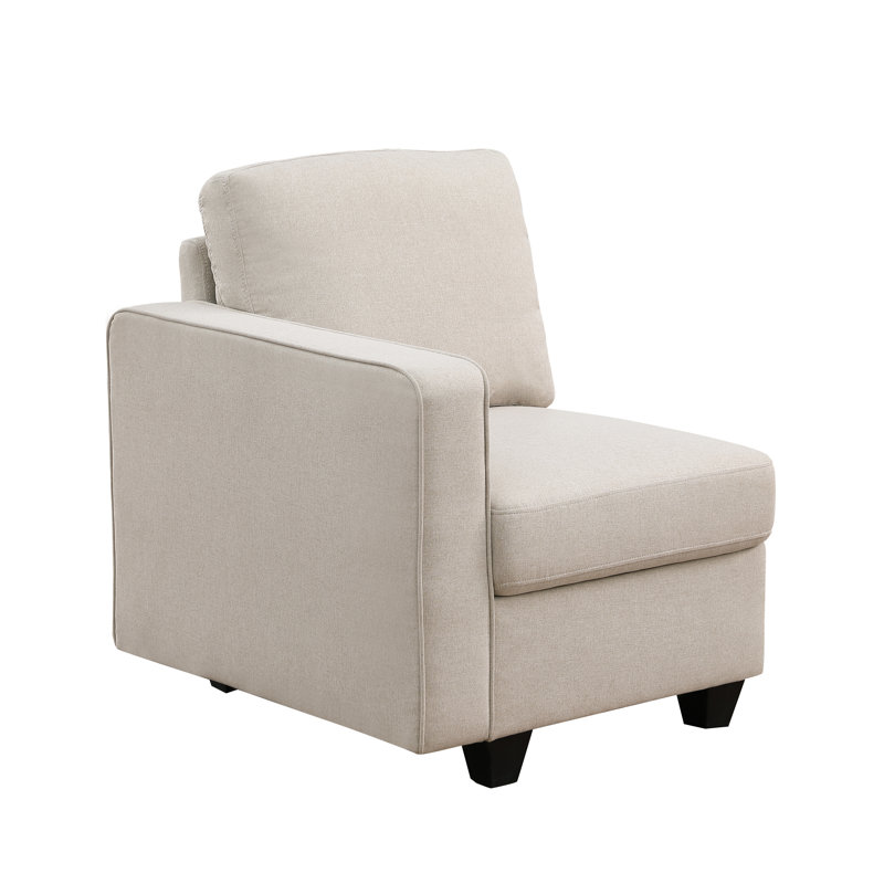 Ebern Designs Solina Linen Reversible Modular Corner Sectional Sofa ...