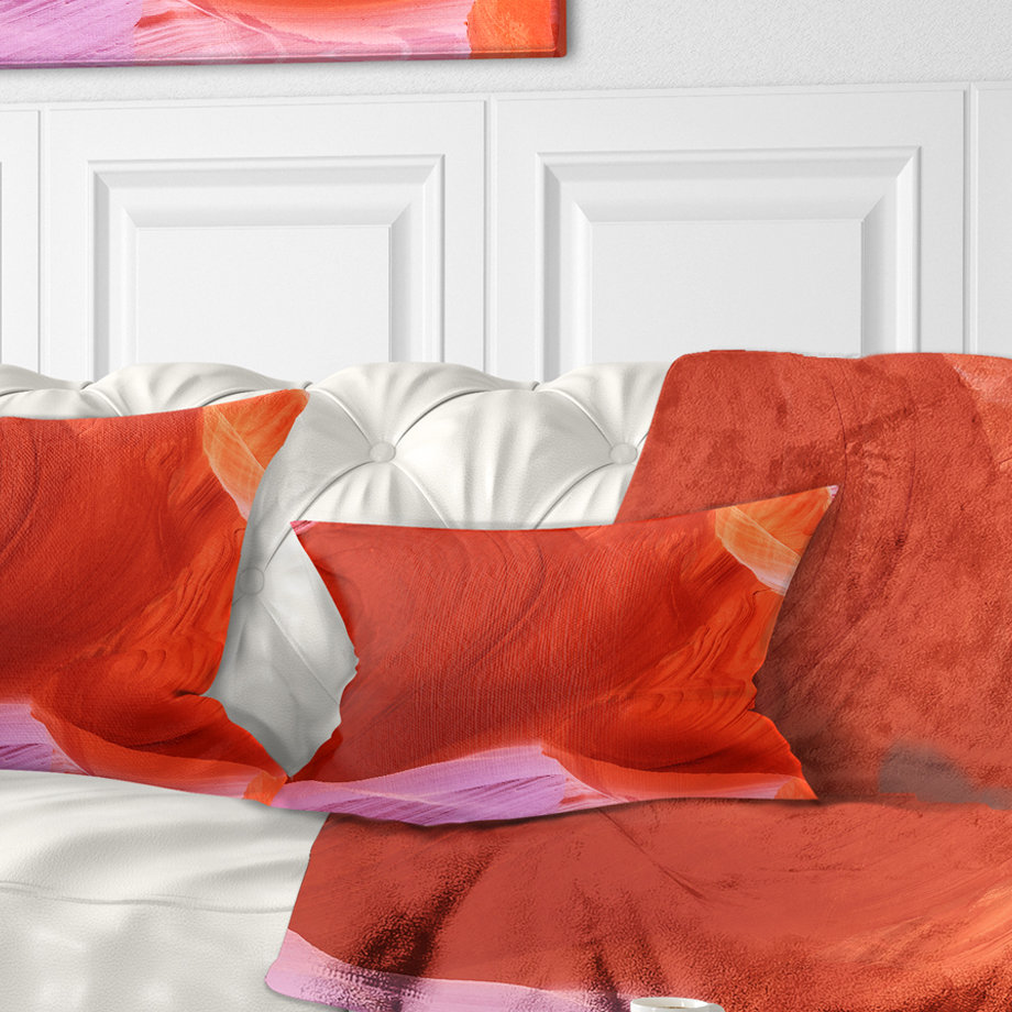 Design Art Landscape Antelope Canyon Cave Inside Lumbar Pillow | Wayfair
