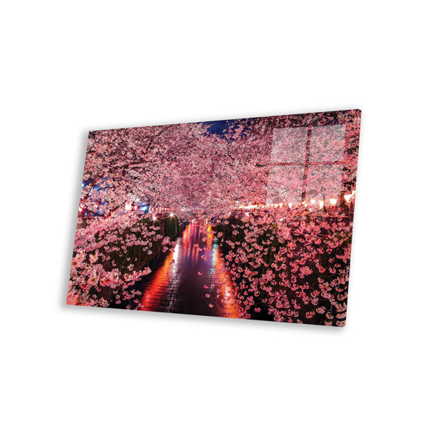 Ebern Designs Japan Cherry Blossom River I by Alex G Perez Painting ...